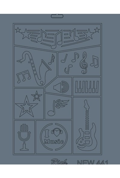 Rich stencil New Seri Stencil NEW 441 Rich stencil New Seri Stencil NEW 441