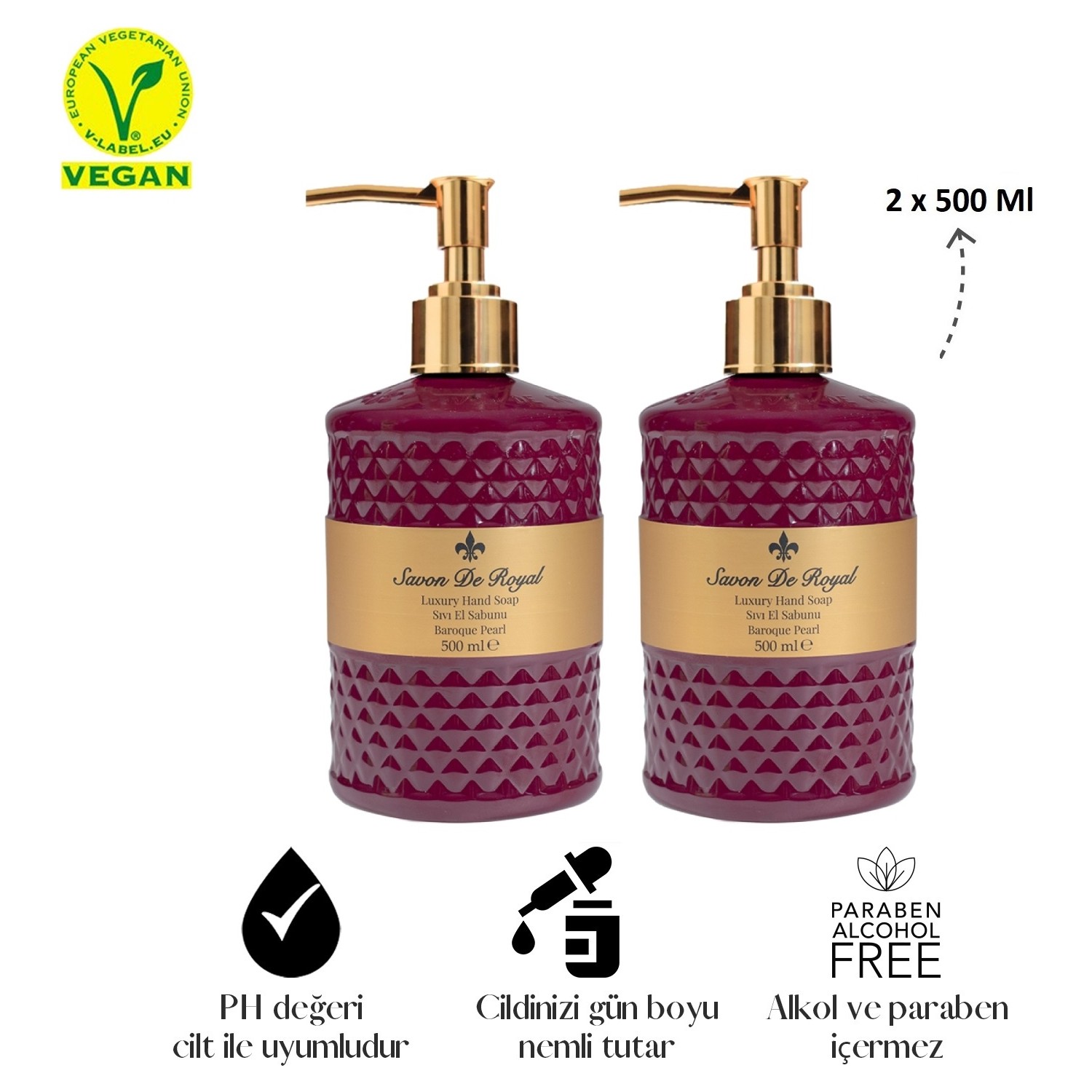 Savon De Royal Luxury Vegan Sıvı Sabun Baroque Pearl 2 x 500 Fiyatı