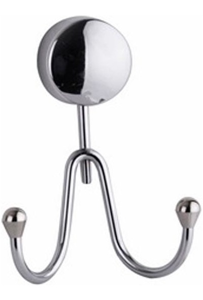 Alper Banyo Krom Yapışkanlı Ikili Kancalı Askılık ALB0073 Alper Banyo Krom Yapışkanlı Ikili Kancalı Askılık ALB0073