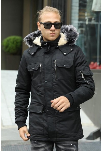 Menstylemcm Su Geçirmez Kapüşonlu Mont Kaban