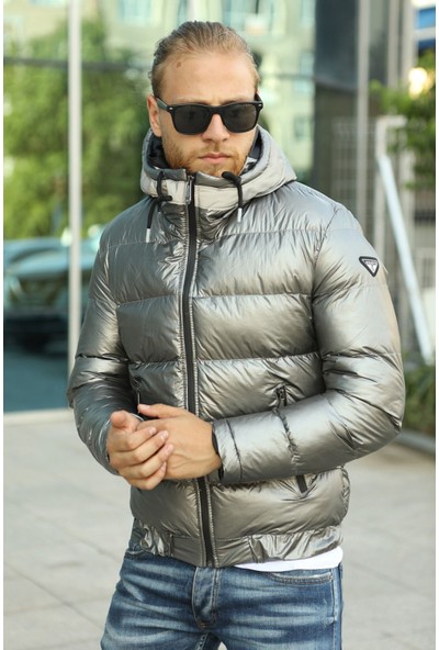 Menstylemcm Parlak Şişme Mont