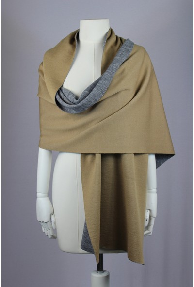 Trikobis Her Iki Yüzü Kullanılabilen Geniş ve Uzun Yün Triko Şal