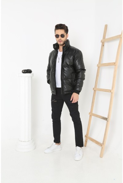 Menstylemcm Erkek Mont Ceket Dolum Deri Menstylemcm Erkek Mont Ceket Dolum Deri