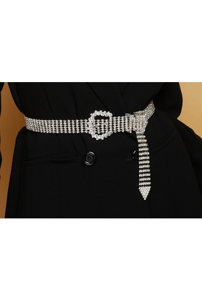 Furtek Aksesuar Taşlı Toka Detaylı Kemer