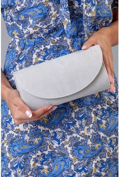 Efnan Store Kadın Gri Abiye Portföy & Clutch El Çantası Efnan Store Kadın Gri Abiye Portföy & Clutch El Çantası