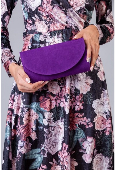 Efnan Store Mor Süet Abiye Çanta Efnan Store Mor Süet Abiye Çanta