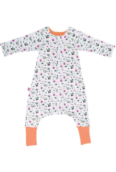 Woolnat Merino Yün Dinozor Temalı Çiftkatlıuzunkolluçocukuykutulumu Woolnat Merino Yün Dinozor Temalı Çiftkatlıuzunkolluçocukuykutulumu