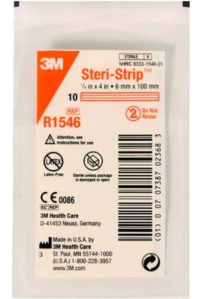 3m Steri-Strip Dikiş Bandı 6mm x 100MM R1546 Tekli