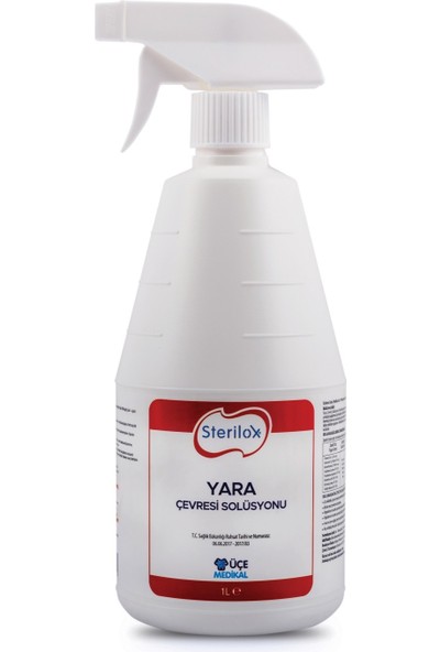 Sterilox Yara Çevresi Solüsyonu 1 Lt. Den X 2 Adet Sterilox Yara Çevresi Solüsyonu 1 Lt. Den X 2 Adet