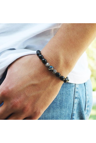 Tesbih Pasajı Çeşmi Gümüş Ayyıldız Taneli Oltu Taşı Bileklik Tesbih Pasajı Çeşmi Gümüş Ayyıldız Taneli Oltu Taşı Bileklik