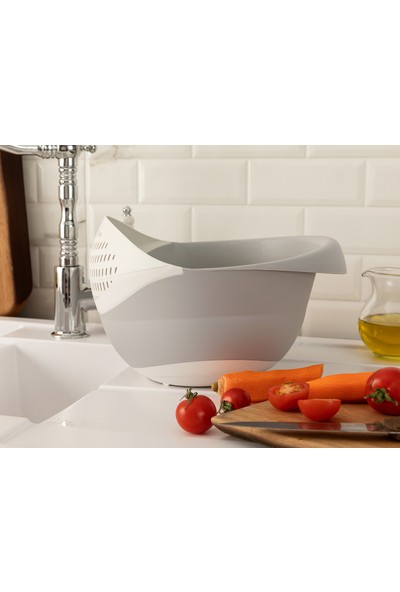 Madame Coco Purser Süzgeç Kenarlıklı Kap - Soft Gri