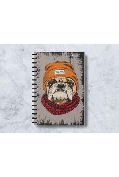 Pera Design Cool Dog - Spiralli Not Defteri Parlak Kuşe Kapaklı 15X21 cm