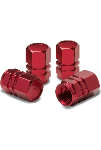 Hld Alüminyum Altıgen Sibop Kapağı 4'lü Kırmızı