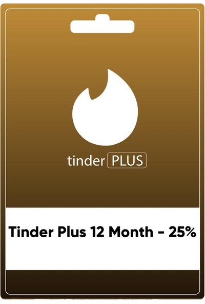 Tinder Plus 12 Month - 25%