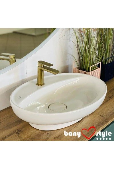 Turkuaz Seramik Cerastyle Lal C 60 cm Tezgah Üstü Çanak Lavabo