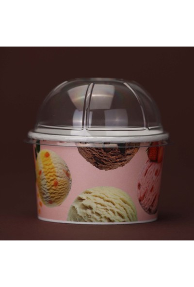 Kumsal Mutfak Baskılı Dondurma Kasesi
