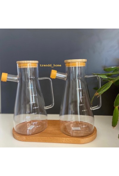 Paçi Borosilikat Cam Yağdanlık & Sirkelik(3'lü Set)