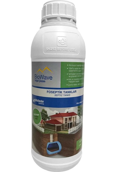 Global Water Solutions Biowave Foseptik Tanklar Koku ve Atık Giderici - 1 lt Global Water Solutions Biowave Foseptik Tanklar Koku ve Atık Giderici - 1 lt