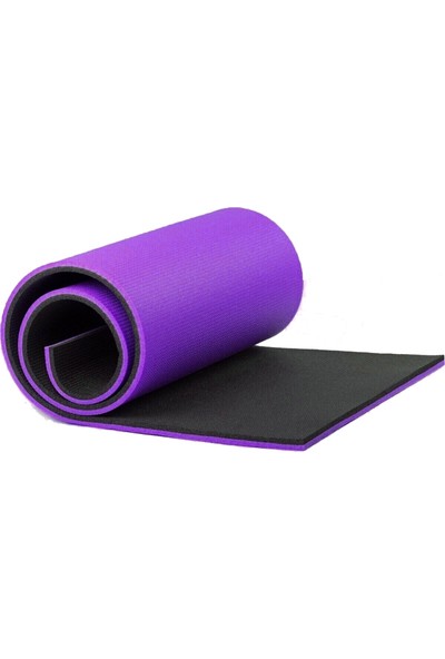 8 mm Çift Taraflı Mor Siyah Pilates Minderi Yoga Matı Tam Mor Pilates Minderi