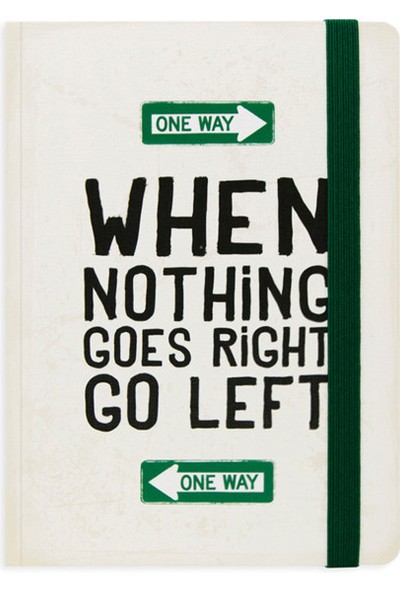 Legami Çizgili Defter Go Left Medium Kalın Kapak