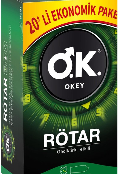 Okey Okey Rötar Prezervatif 20'li Prezervatif