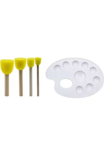 Arthobi Ponpon Sünger Fırça Resim Paleti Arthobi Ponpon Sünger Fırça Resim Paleti