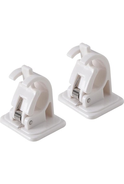 Strade Store 2 Adet Olta Tutucu Yapıştırıcı Kutup Depolama Raf Ucu Kelepçeleri Tutucu Klipsler (Yurt Dışından)