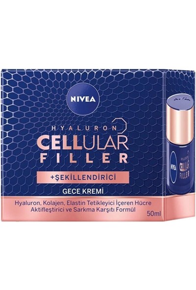 Nivea Hyaluron Cellular Filler Şekillendirici Gece Kremi 50ML Nivea Hyaluron Cellular Filler Şekillendirici Gece Kremi 50ML