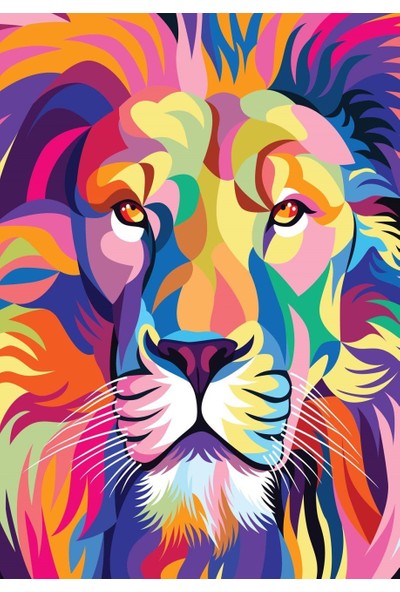 Nova Puzzle Nova 1000 Parça Renkli Aslan Portresi Puzzle