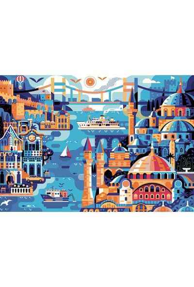 Nova Puzzle Nova 1000 Parça Panoramik Istanbul Manzarası Puzzle Nova Puzzle Nova 1000 Parça Panoramik Istanbul Manzarası Puzzle