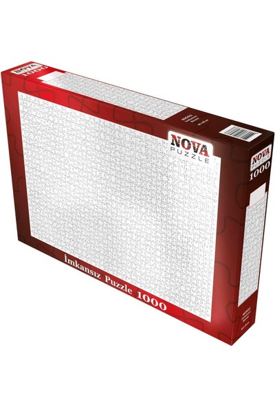 Nova Puzzle 1000 Parça Beyaz İmkansız Puzzle - Fantastik Kesim Nova Puzzle 1000 Parça Beyaz İmkansız Puzzle - Fantastik Kesim