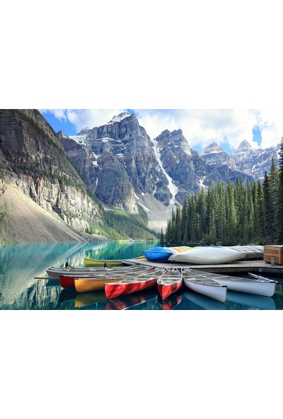 Nova Puzzle 1000 Parça Moraine Gölü'Nde Kanolar Puzzle Nova Puzzle 1000 Parça Moraine Gölü'Nde Kanolar Puzzle