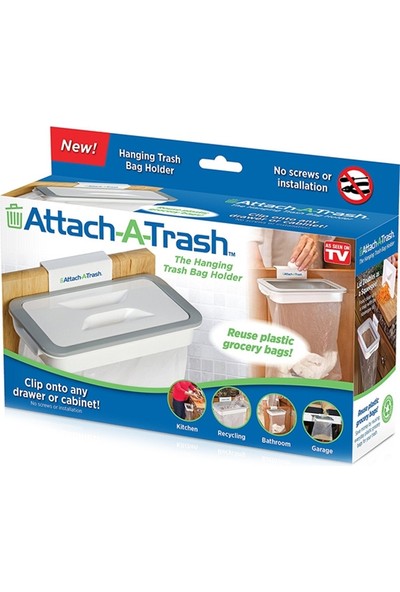 Qualitech U.S Attach A Trash Kapaklı Çöp Poşeti Tutucu Aparat