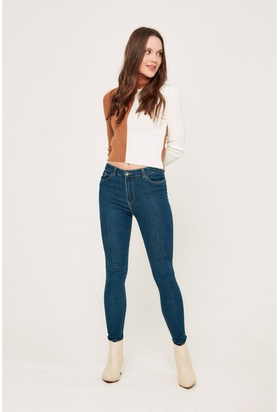 FullaModa Yüksek Bel Skinny Pantolon