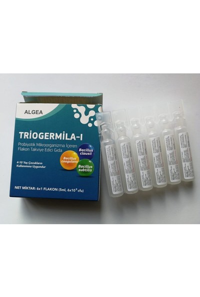 Triogermila-1 Triogermila-I Probiyotik Mikroorganizma Içeren Takviye Edici Gıda (6 Ampul) TRİO-I01