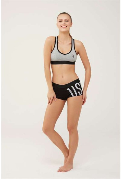 U.S. Polo Assn. U.s Polo Assn. 66269 Kadın Spor Büstiyer Şort Takım-Gri