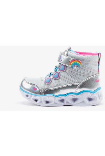 Skechers Heart Lights Küçük Kız Çocuk Gri Işıklı Bot-302668N Smlt Skechers Heart Lights Küçük Kız Çocuk Gri Işıklı Bot-302668N Smlt