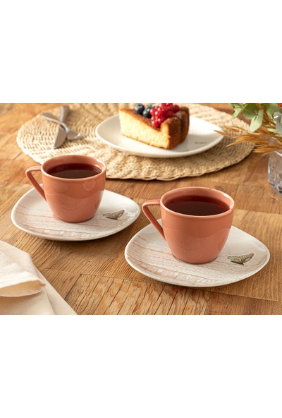English Home Galia Leaf Bone Porselen 2'li Çay Fincanı Takımı 170 ml Kahverengi English Home Galia Leaf Bone Porselen 2'li Çay Fincanı Takımı 170 ml Kahverengi