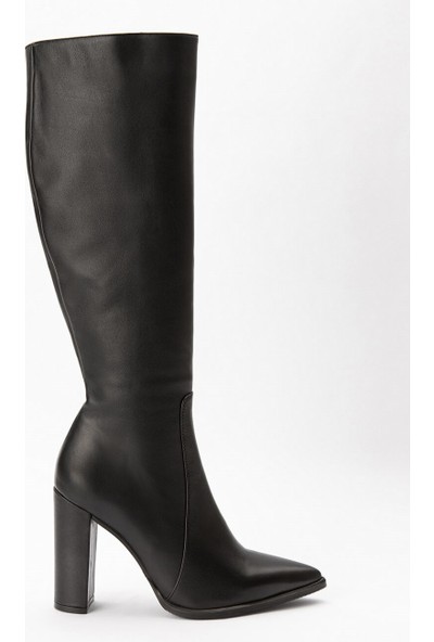 Giogio Siyah Deri Çizme