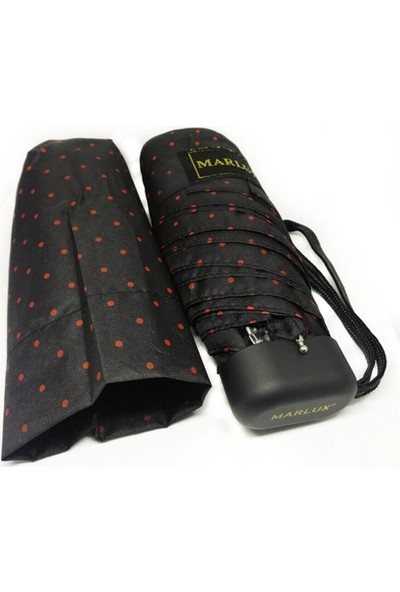 Marlux Siyah Puantiyeli Çanta Boy Kadın Şemsiye M21MAR210PR01