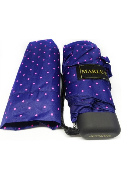 Marlux Lacivert Puantiyeli Çanta Boy Kadın Şemsiye M21MAR210PR02