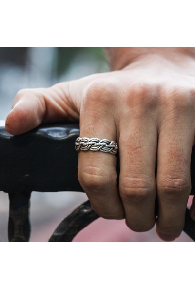 Knk Roydz Gümüş Kaplama Her Parmağa Ayarlanabilir Model Unisex Yüzük