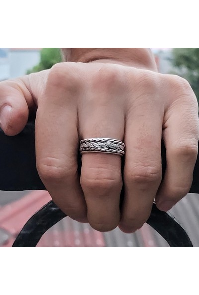 Knk Roydz Gümüş Kaplama Her Parmağa Ayarlanabilir Model Unisex Yüzük Knk Roydz Gümüş Kaplama Her Parmağa Ayarlanabilir Model Unisex Yüzük