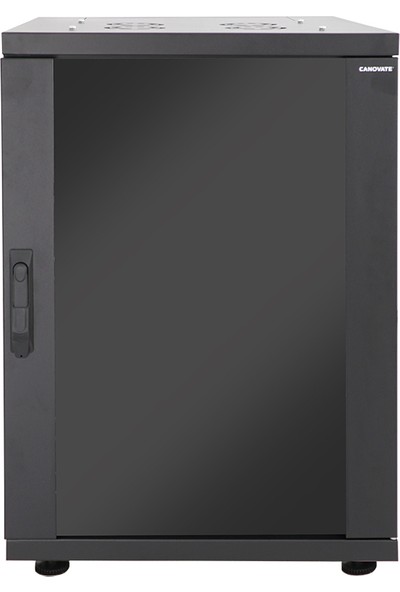 Canovate 16U 600X600MM 19'' Dikili Tip Network Rack Kabinet Siyah