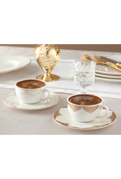 English Home Galia Goldie Bone Porselen 2 Kişilik Kahve Fincan Takımı 90 ml Gold English Home Galia Goldie Bone Porselen 2 Kişilik Kahve Fincan Takımı 90 ml Gold