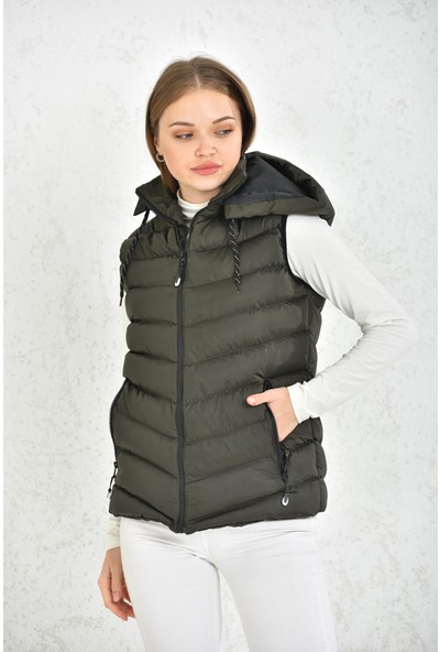 WAPP Unisex Jel Dolgu Kapüşonlu Şişme Yelek