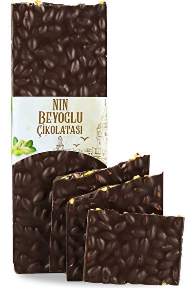Nin Chocolate Fıstıklı Beyoğlu Çikolatası Bitter 250G Nin Chocolate Fıstıklı Beyoğlu Çikolatası Bitter 250G