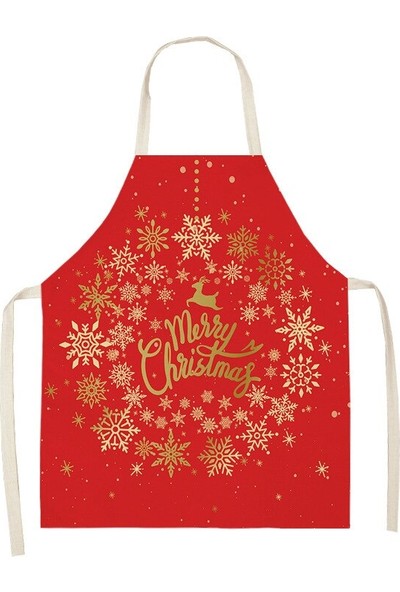 Bdz Mall Noel Dekorasyon Santa Kırmızı Kolsuz Önlük (Yurt Dışından)