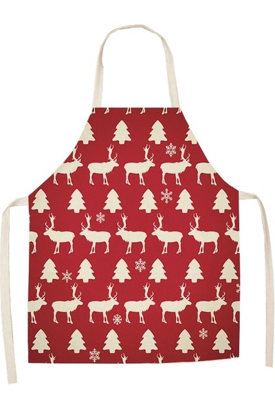 Bdz Mall Noel Dekorasyon Santa Kırmızı Kolsuz Önlük (Yurt Dışından)
