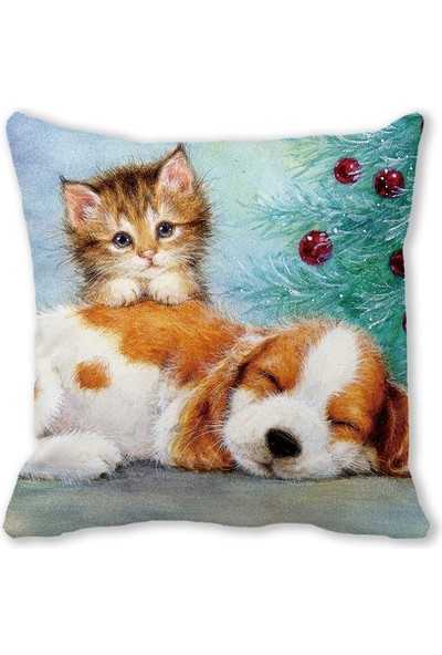 Bdz Mall Noel Kedi Köpekler Ev Yastık Örtüsü Için Süslemeri (Yurt Dışından) Bdz Mall Noel Kedi Köpekler Ev Yastık Örtüsü Için Süslemeri (Yurt Dışından)